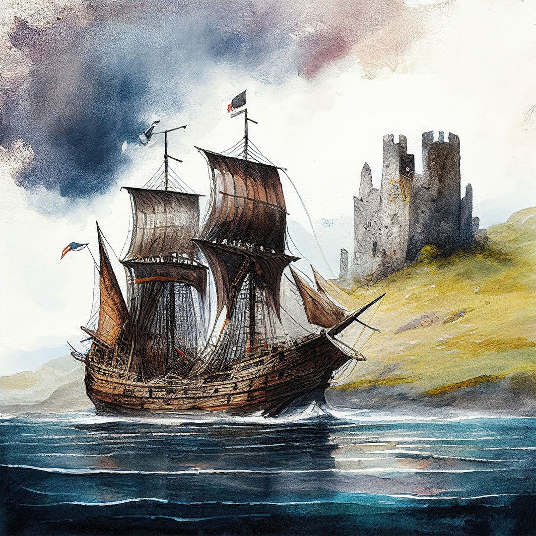 12 Famous Medieval Ships 1 Printable Digital Download - Etsy