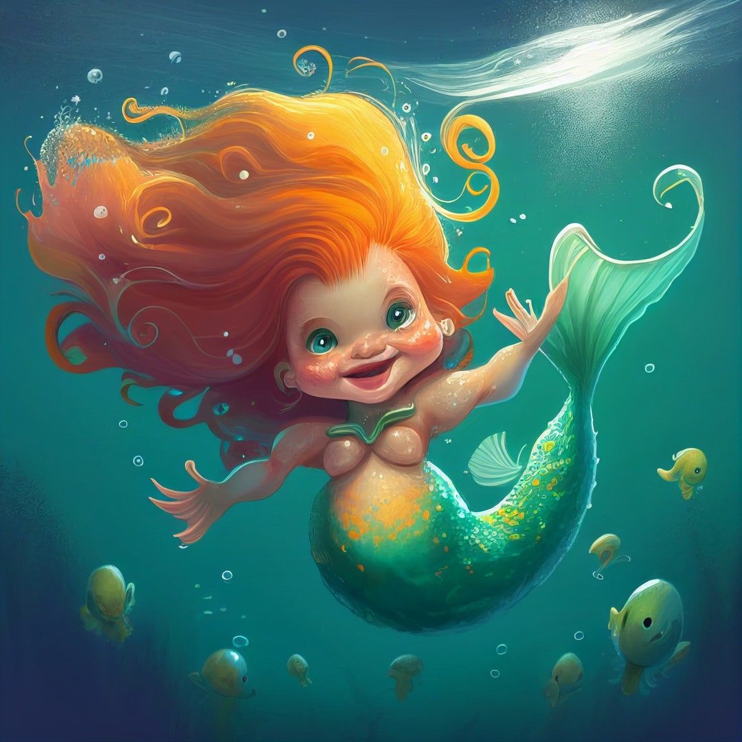 12 Cute Mermaids Printable Digital Download - Etsy