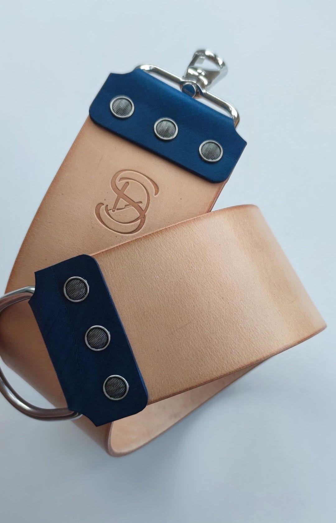Handmade Leather Straight Razor Strop: Blue Steerhide, 7cm - Etsy