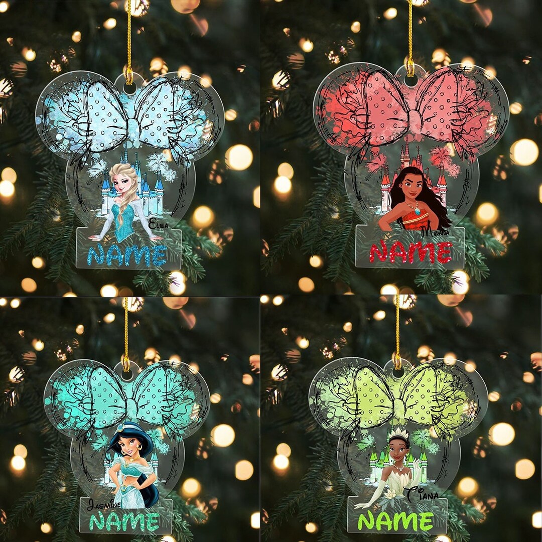 Personalized Disney Princess Ornament Elsa Princess Ornament - Etsy