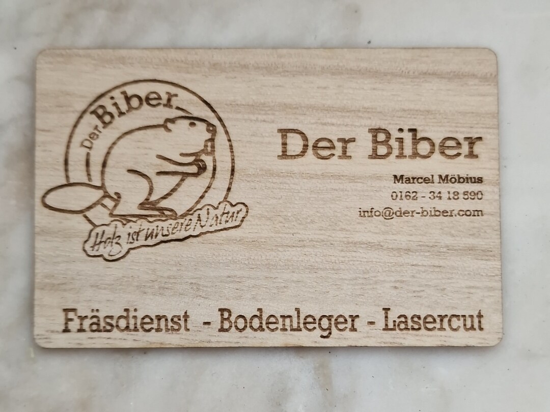 Visitenkarte aus Holz - Etsy.de