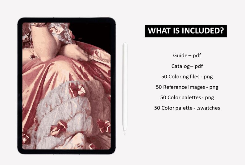 Coquette Paint by Number Bundle | 50 Digital Coloring Pages for Adults ...