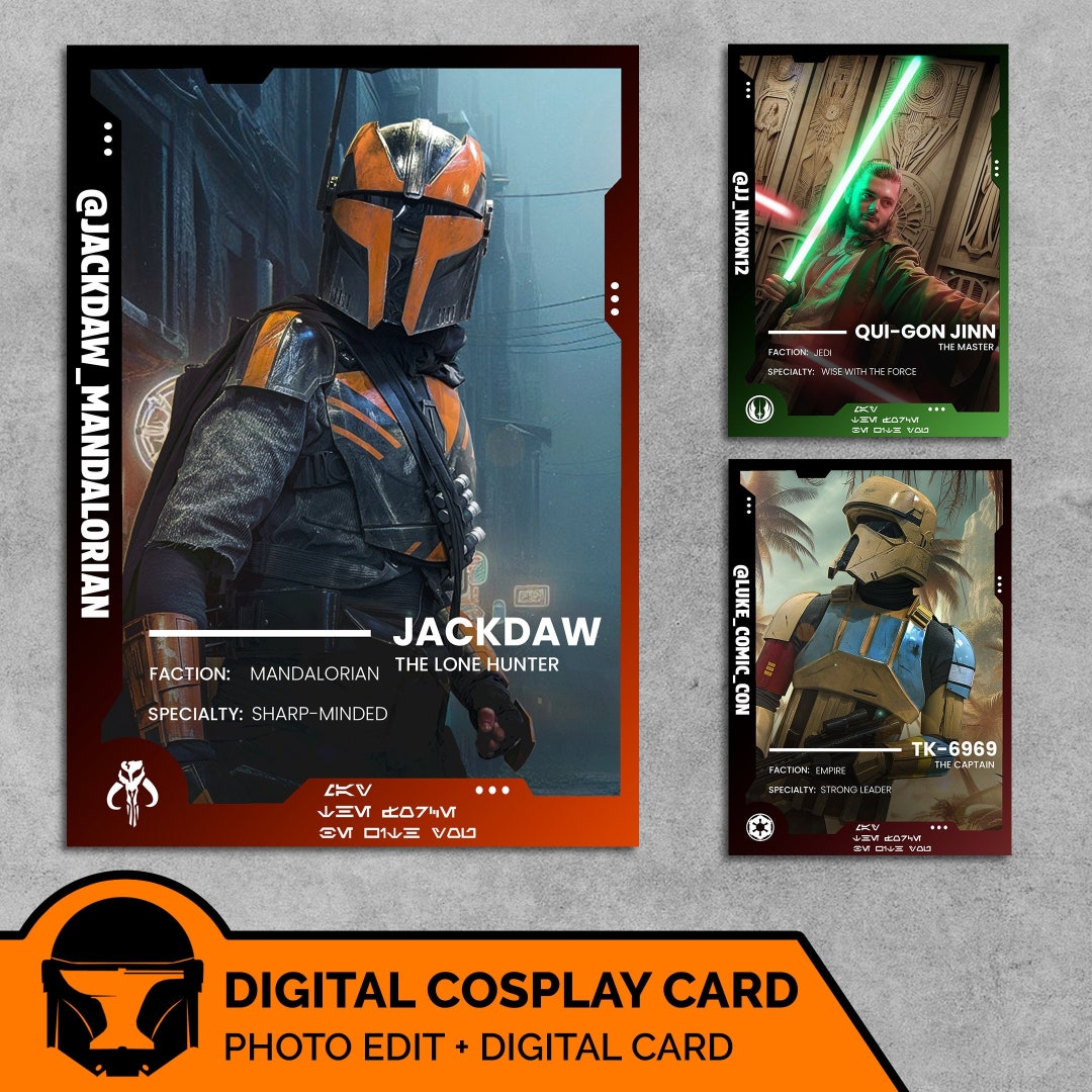 Custom Cosplay Collectors Cards Digital Design Only - Etsy