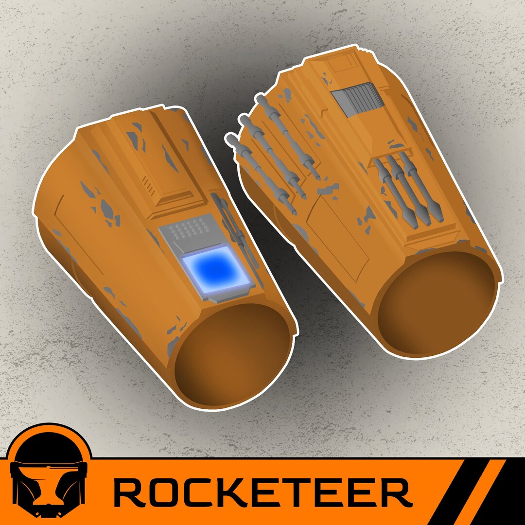 Rocketeer Mandalorian Style 3D Printable Vambraces / Gauntlets Starwars ...