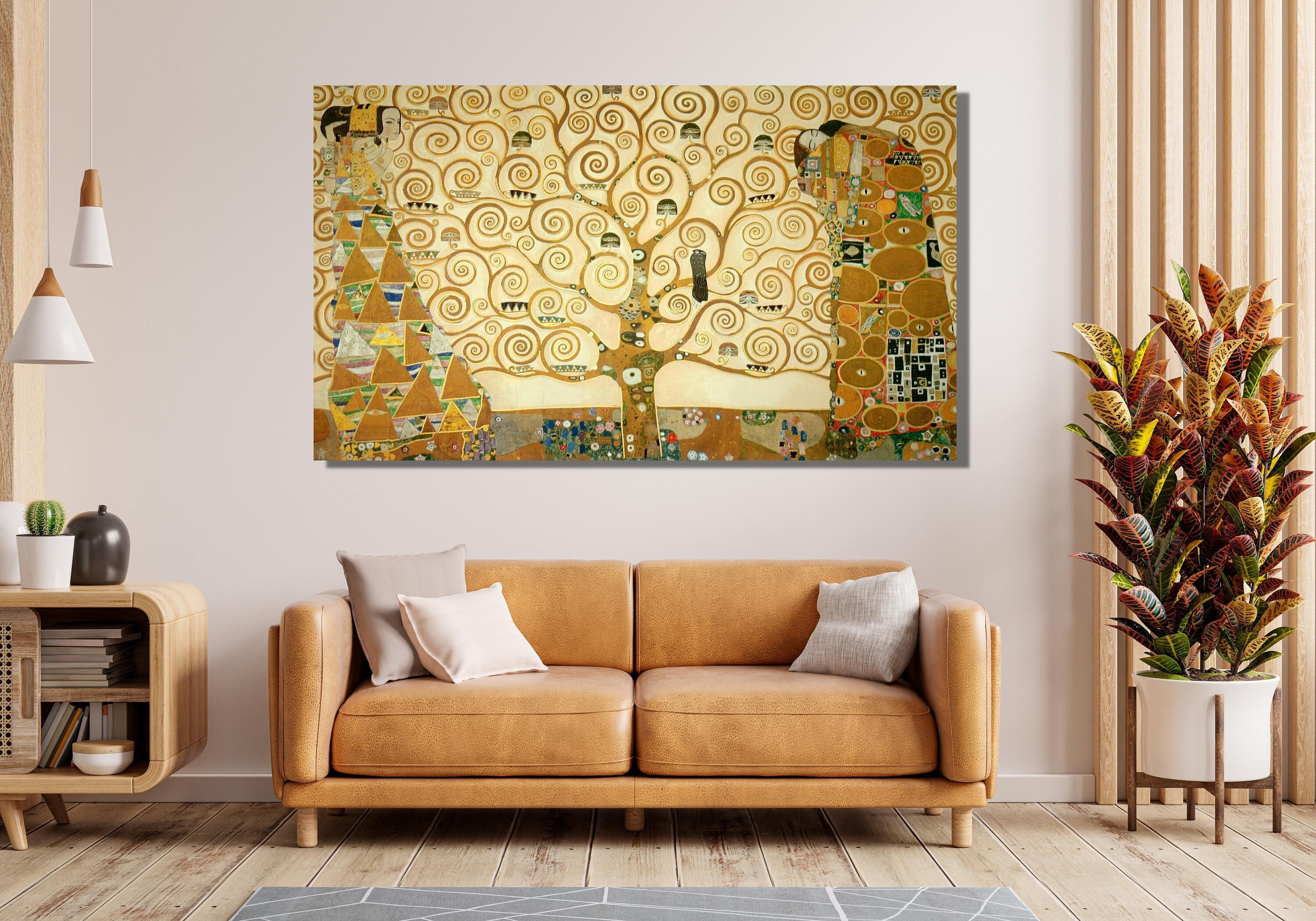 Der Baum des Lebens von Gustav Klimt Leinwand Wandkunst Design,Jugendstil Poster Druck Dekor für ...