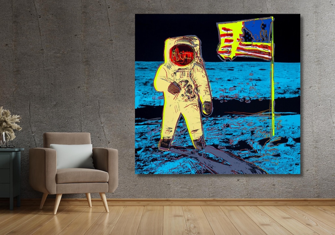 Andy Warhol Moon Walk Canvas Wall Art,vintage Poster, Design,abstract ...