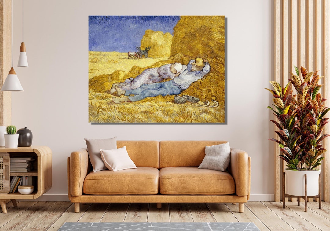 Vincent Van Gogh's Noon Rest From Work After Millet Canvas Wall Art ...