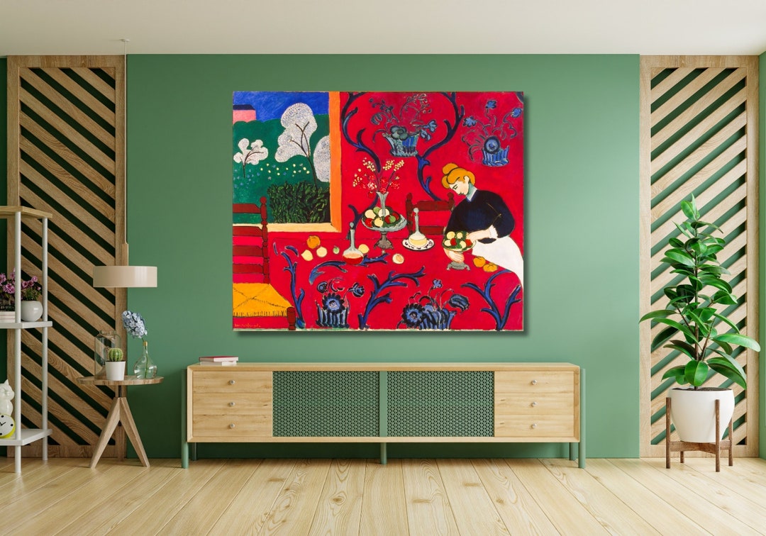 The Dessert Harmony in Red Canvas Wall Art Design | Henri Matisse Print ...