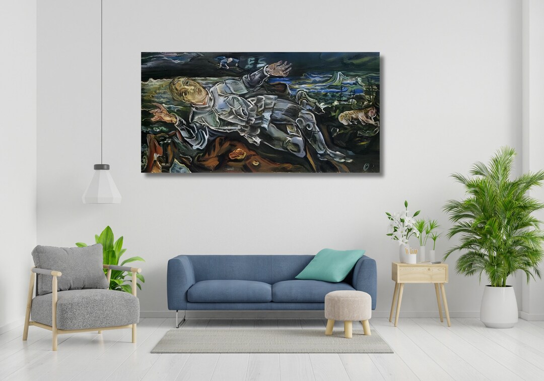 Knight Errant (self-portrait) Canvas Wall Art,oskar Kokoschka Poster ...