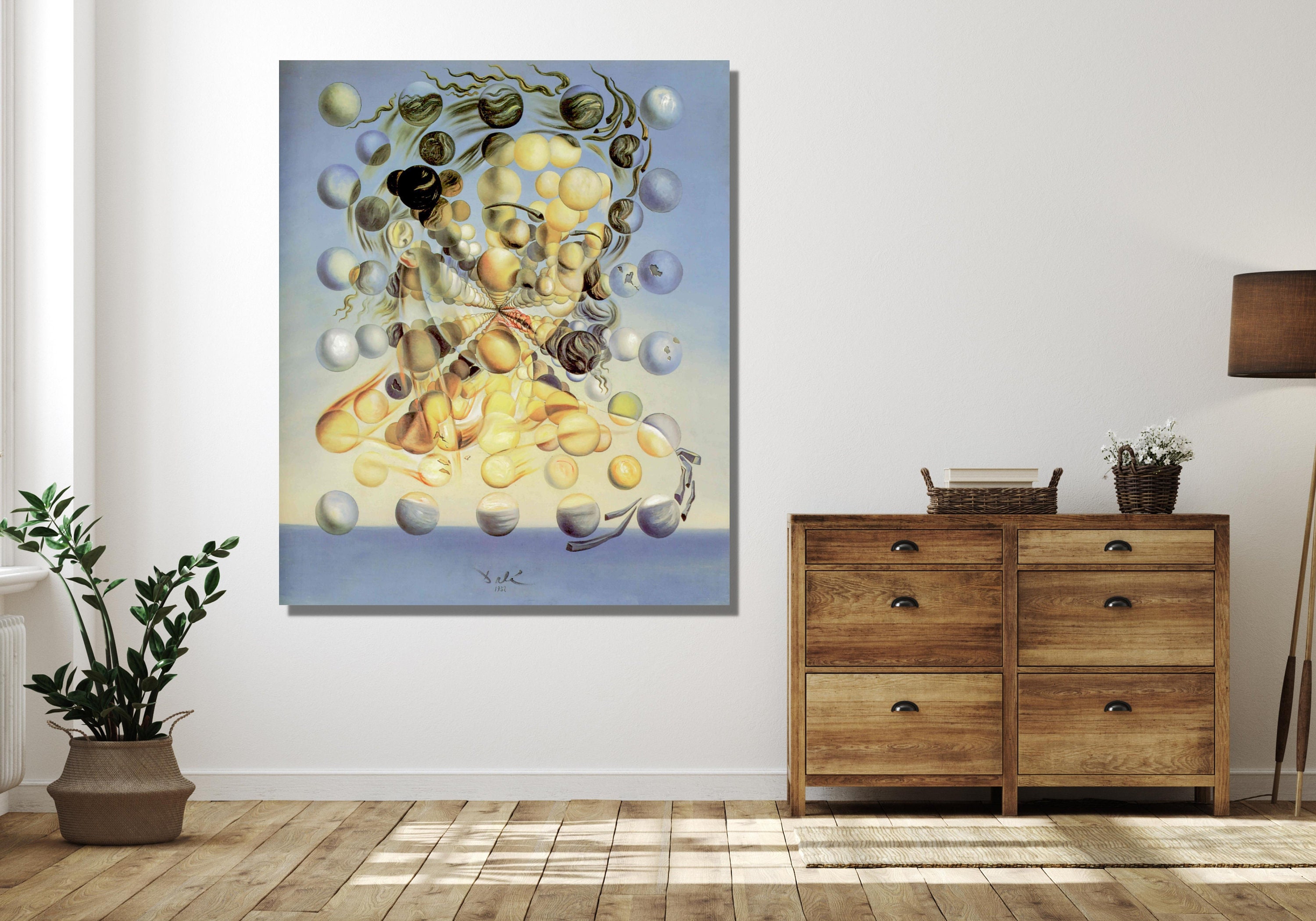 Galatea of the Spheres Canvas Poster, Salvador Dali Wall Art Design ...