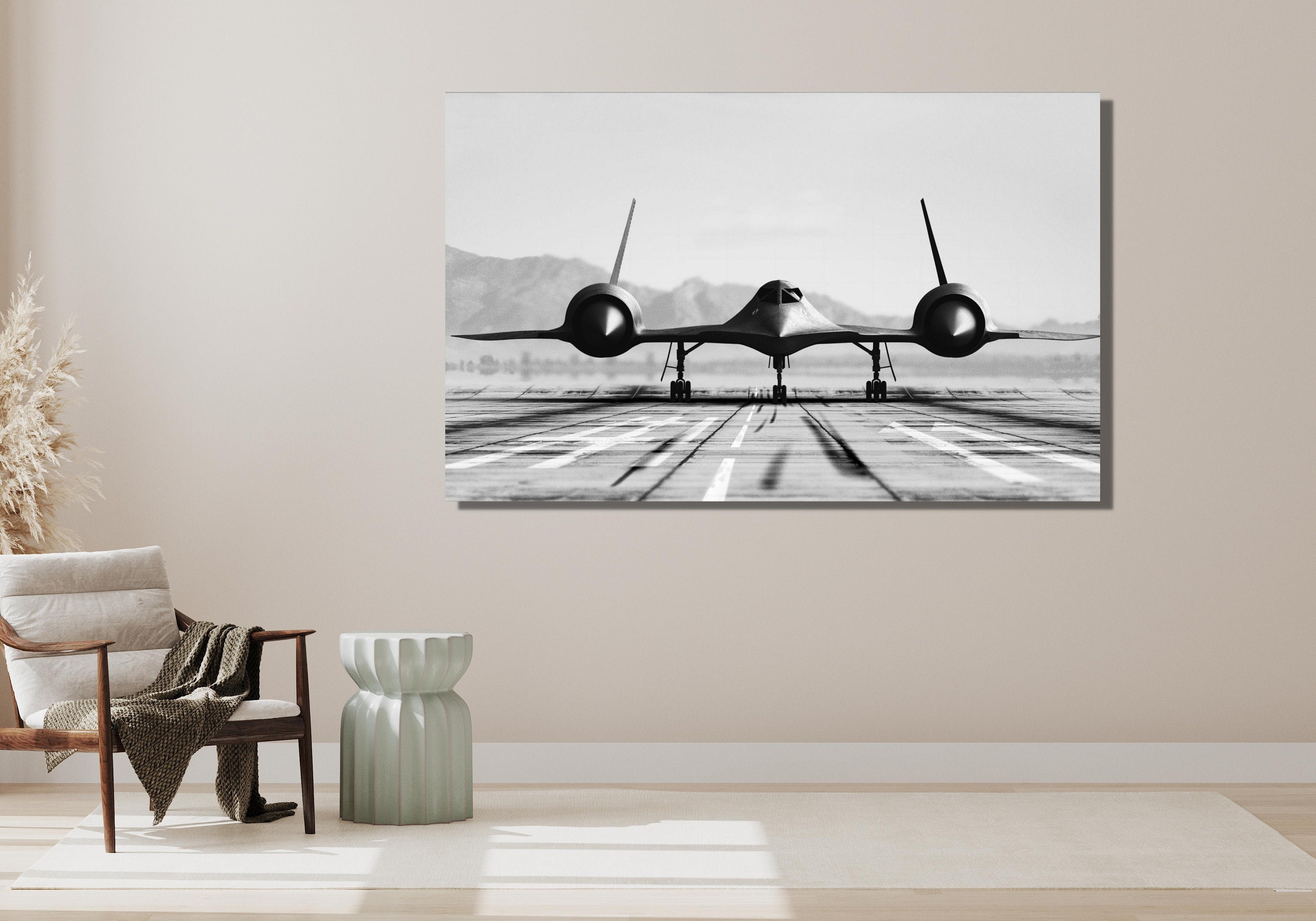 Lockheed SR-71 Blackbird Canvas Poster, Spy Air Craft 2 Wall Art Design ...