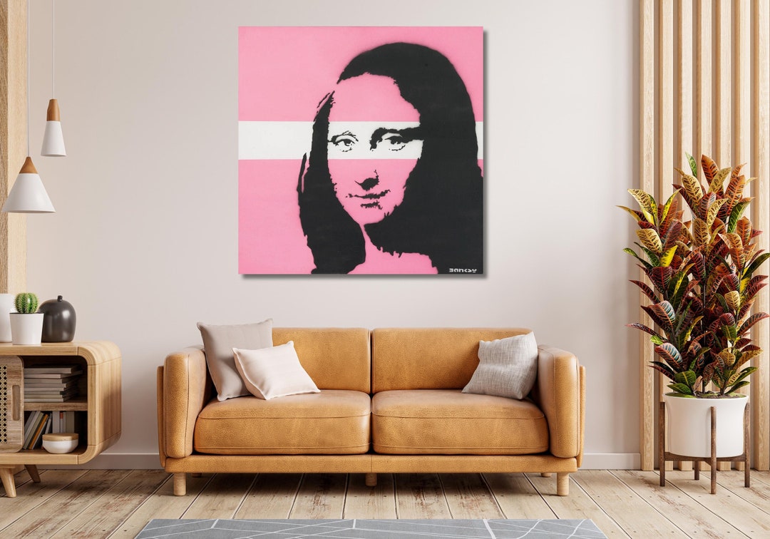 Mona Lisa Graffiti Canvas Wall Art,banksy Street Poster,famous Art ...