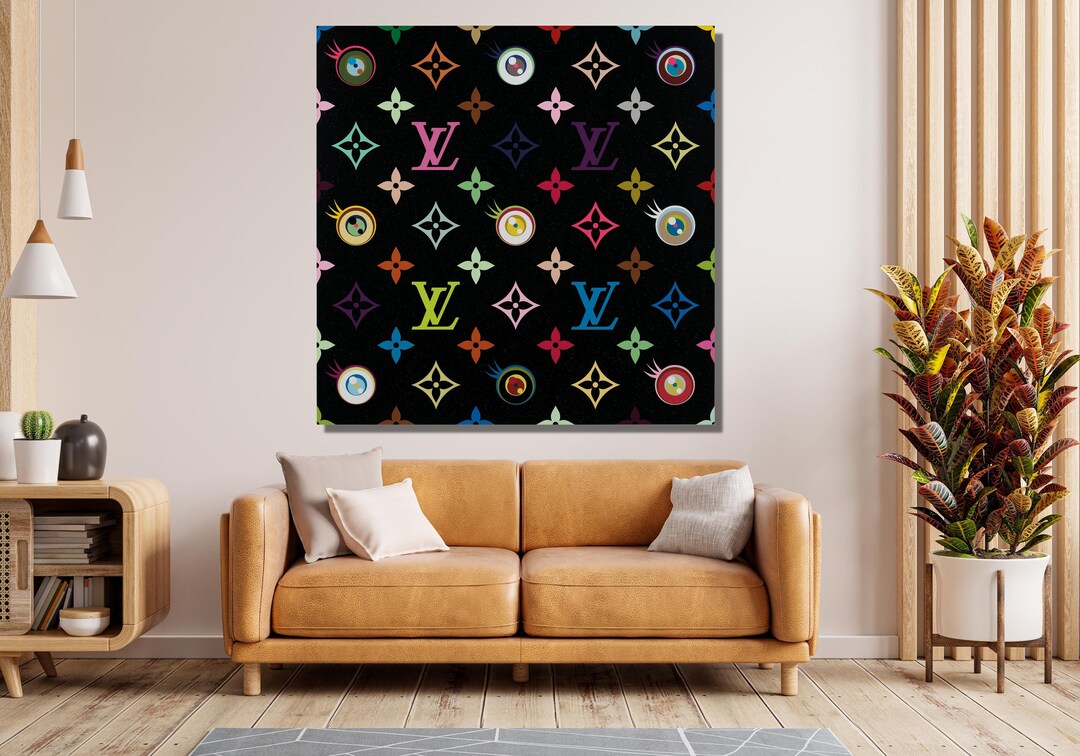 Takashi Murakami's Eye Love Superflat (black) Canvas,japan’s Iconic Pop ...