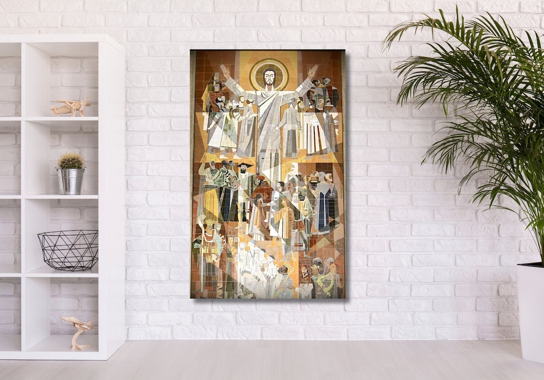Touchdown Jesus Poster Print Art Jesus Touchdown Ready to Hang Canvas ...
