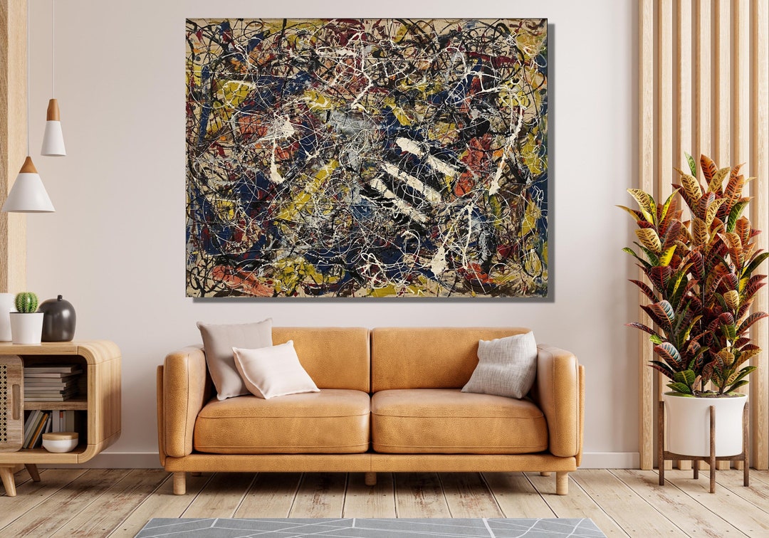 Number 17A Print Wall Art Design, Jackson Pollock Canvas, Poster, Decor ...