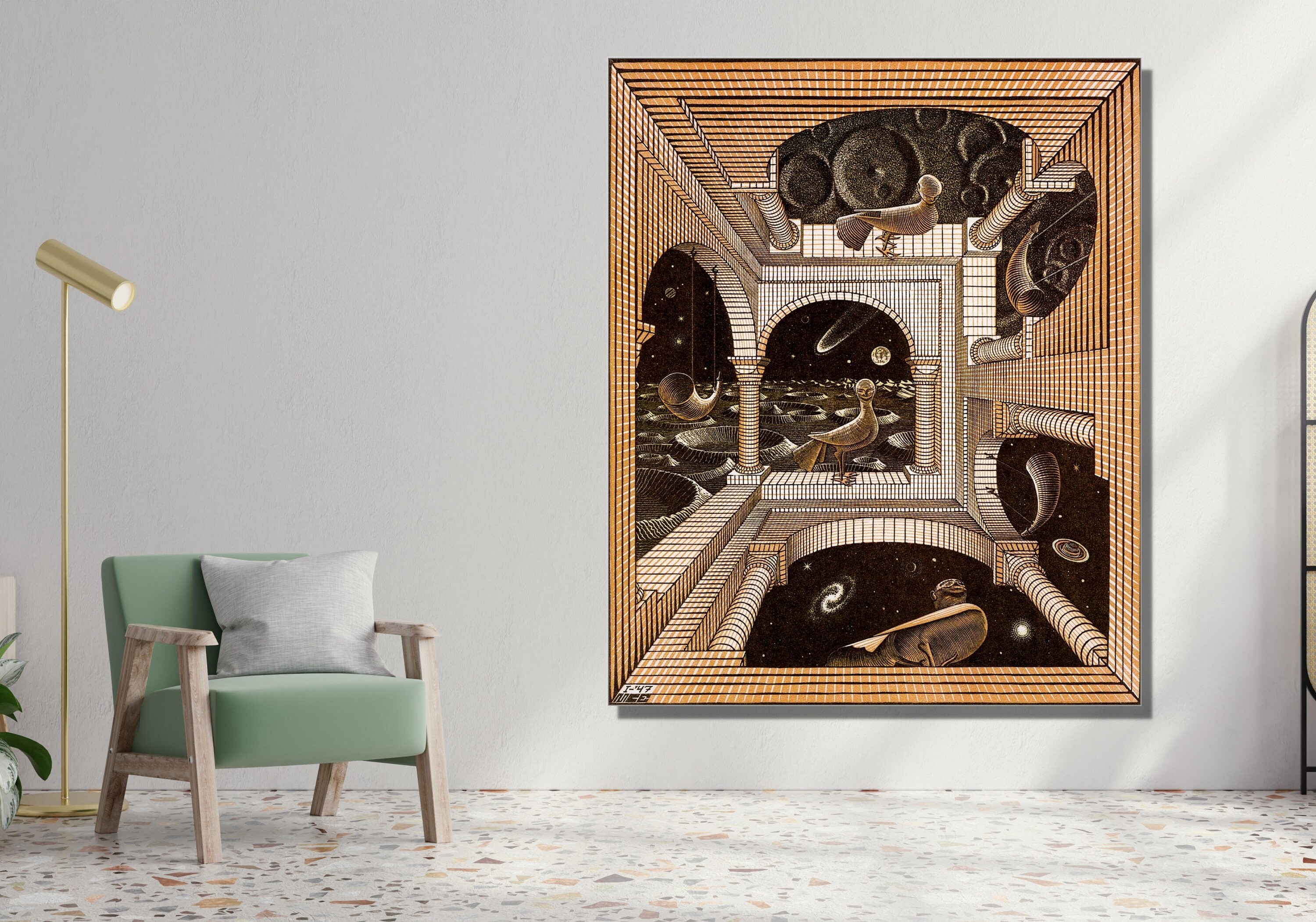 Another World by Maurits Cornelis Escher Canvas Wall Art,surrealist ...
