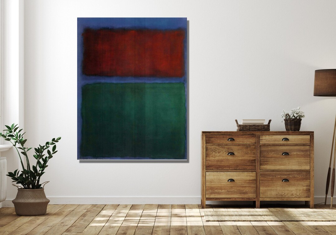 Mark Rothko Reproduction Canvas Wall Art Design ,earth Green,blue and ...