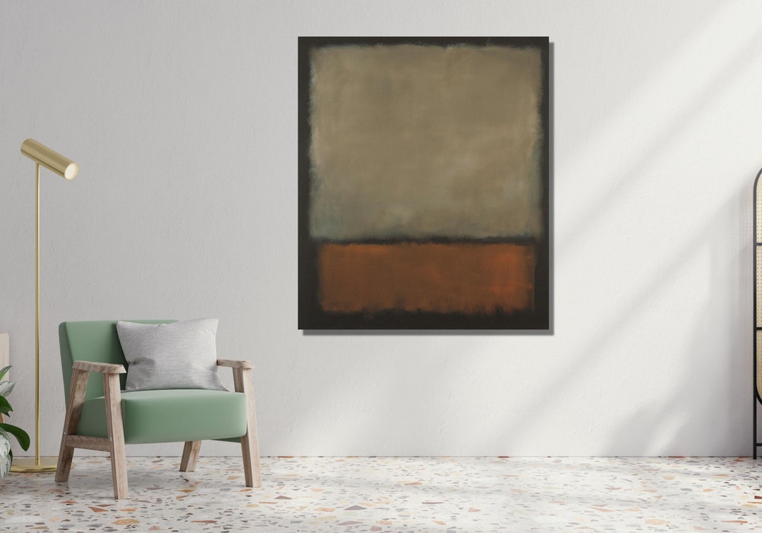 Mark Rothko Canvas, Brown Rothko Poster, Wall Art Design, Minimalist ...