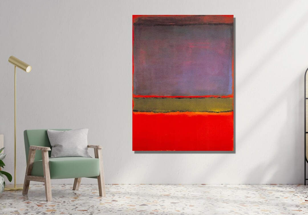 Mark Rothko Reproduction Canvas Wall Art Design ,green and Tangerine ...