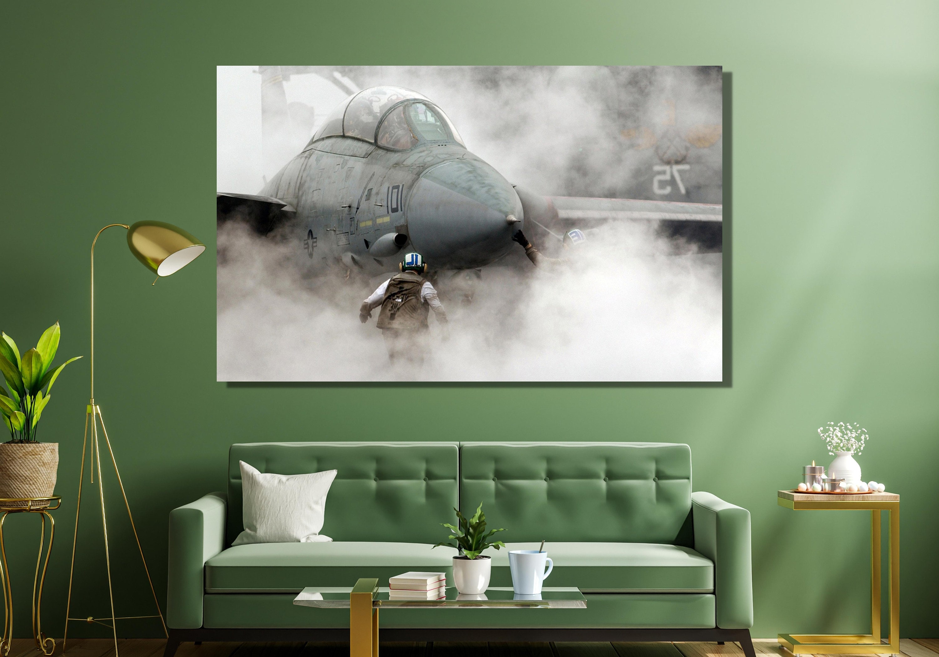 F 14 Tomcat Fighter Jet Canvas Wall Art Design Poster Print Decor for ...