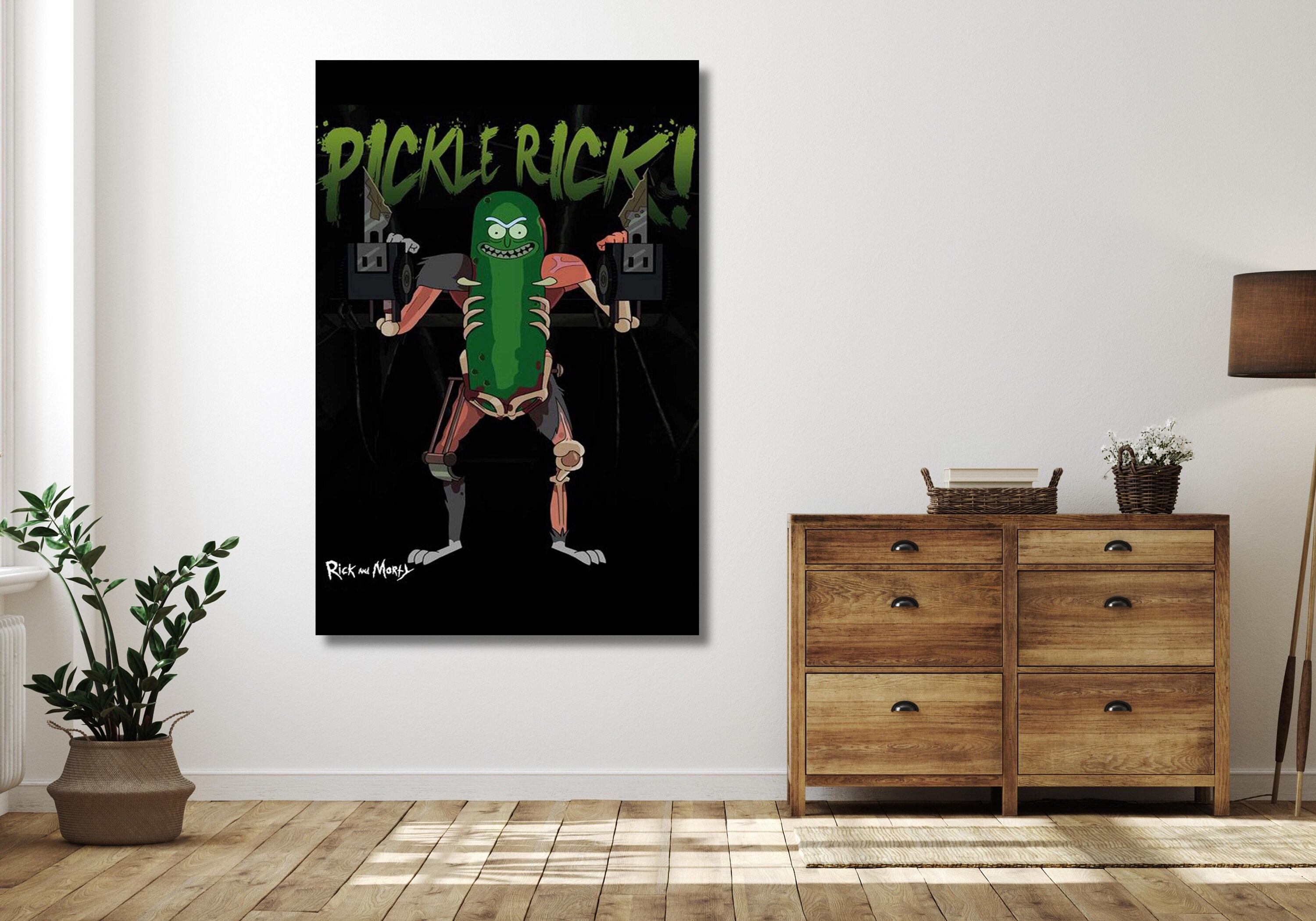 Pickle Rick Poster, Rick and Morty Print,rick and Morty Canvas Wall Art ...