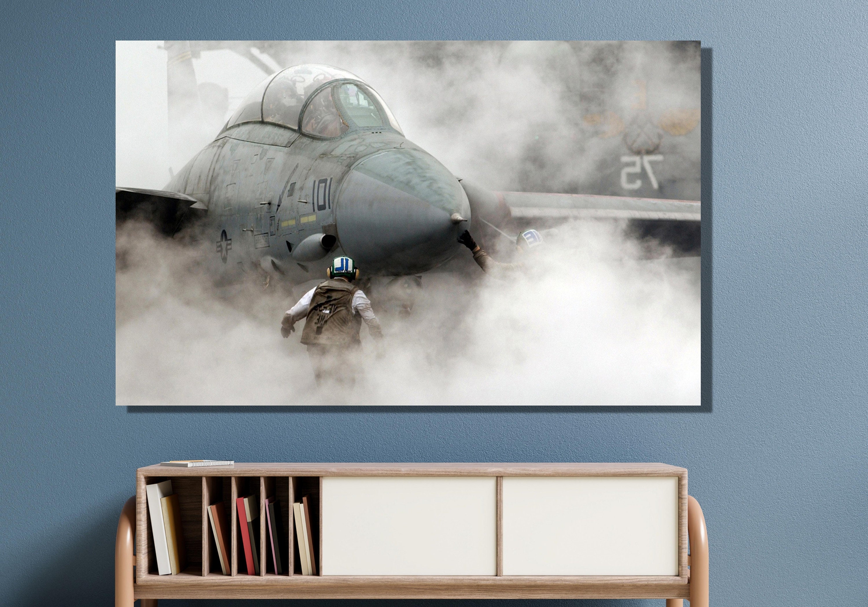 F 14 Tomcat Fighter Jet Canvas Wall Art Design Poster Print Decor for ...