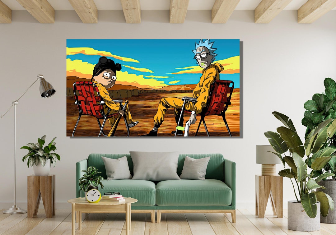 Rick & Morty Canvas,rick and Morty Print Wall Art Design,poster Print ...