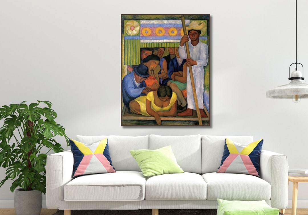 Diego Rivera Flower Carrier Canvas Wall Art,rivera Artwork Poster,print ...