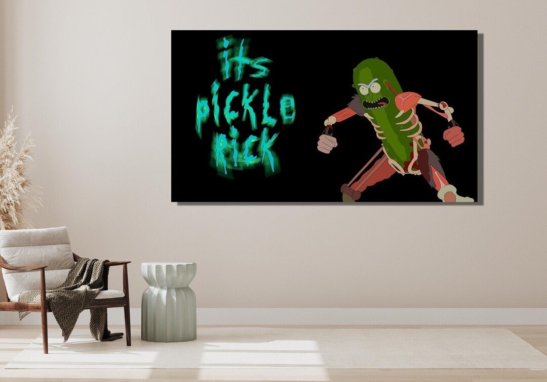 Pickle Rick Poster, Rick and Morty Print,rick and Morty Canvas Wall Art ...