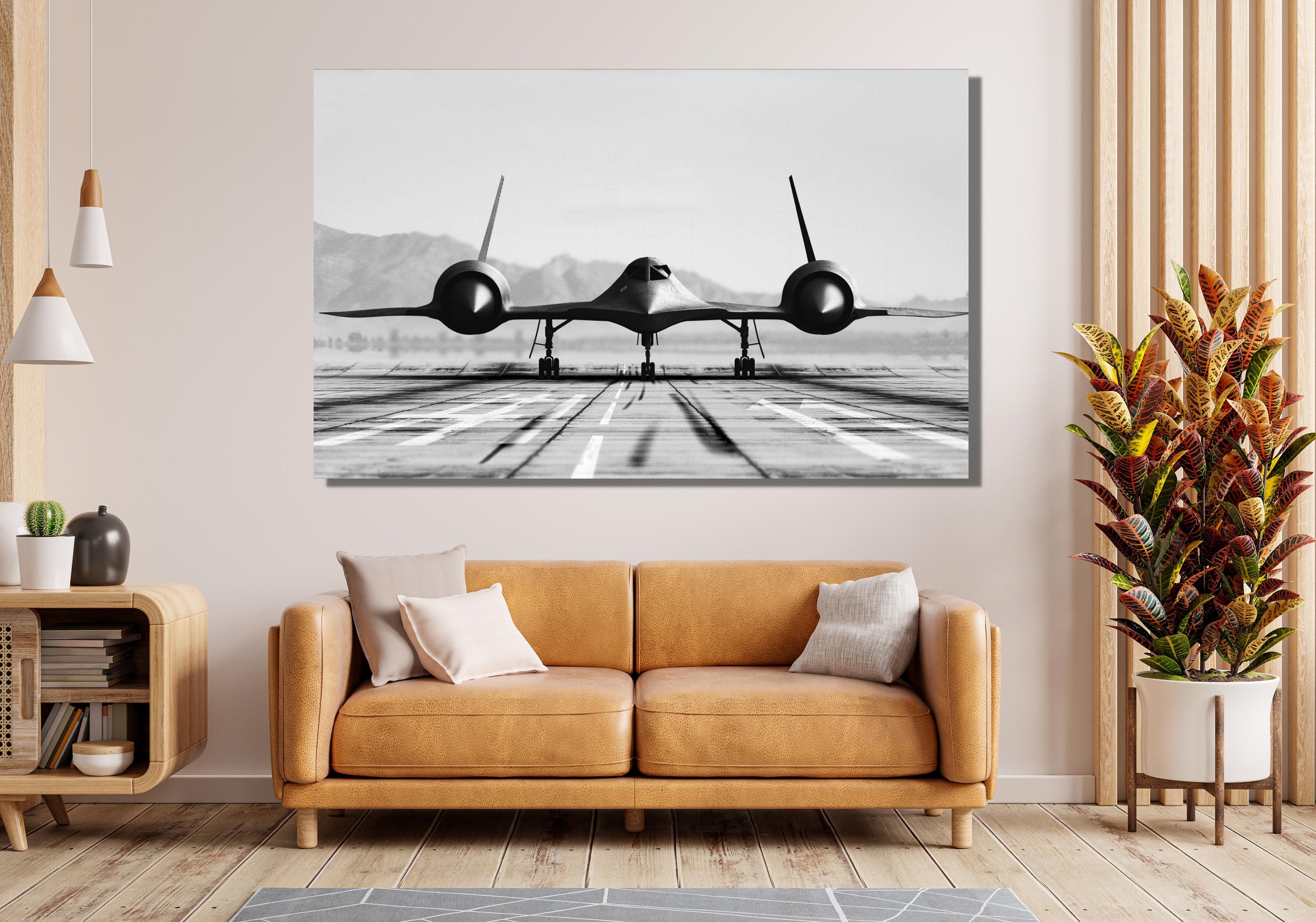 Lockheed SR-71 Blackbird Canvas Poster, Spy Air Craft 2 Wall Art Design ...
