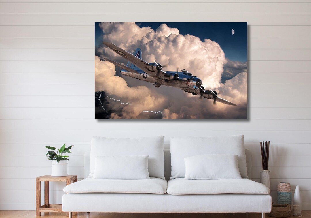 War Airplane Canvas Poster,retro Wwii World War Plane Wall Art Design ...