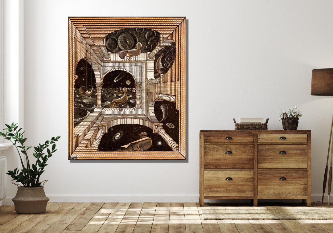 Another World by Maurits Cornelis Escher Canvas Wall Art,surrealist ...