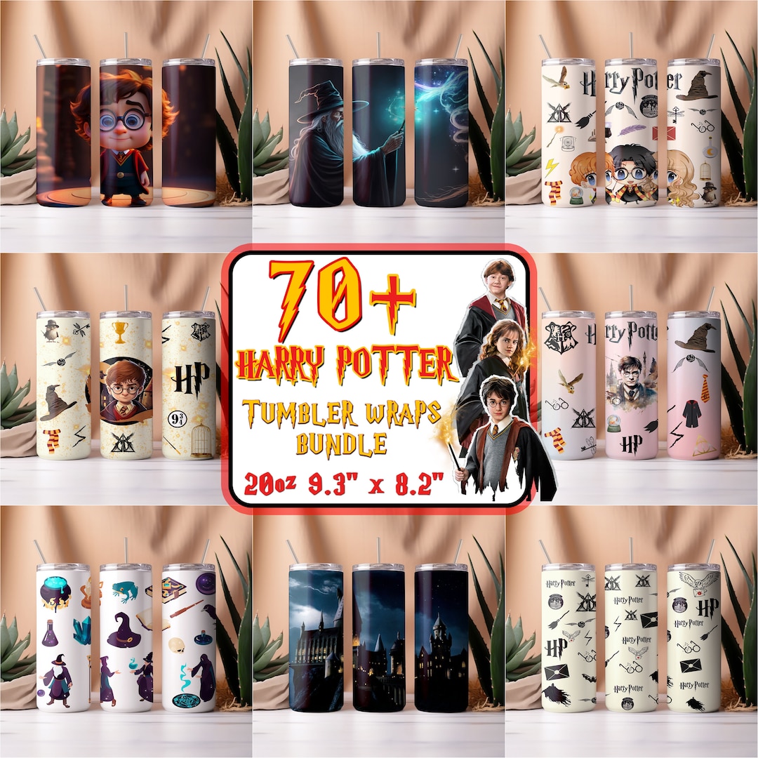 70 Harry Tumbler Wrap Bundle 20 Oz Potter Tumbler PNG Image Sublimation ...
