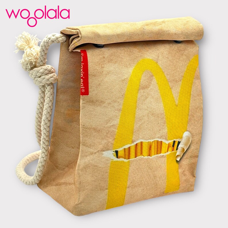 Quirky Mcdonald's MCD Fast Food Backpack and Sling Crossbody Bag for ...