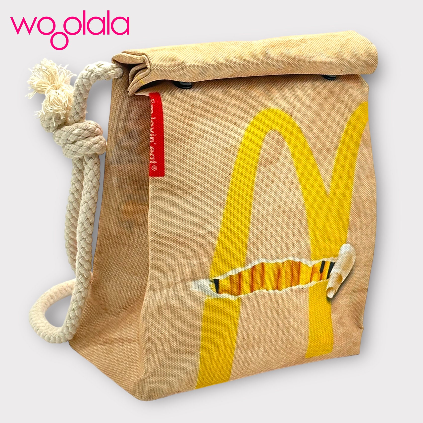 Quirky Mcdonald's MCD Fast Food Backpack and Sling Crossbody Bag for ...