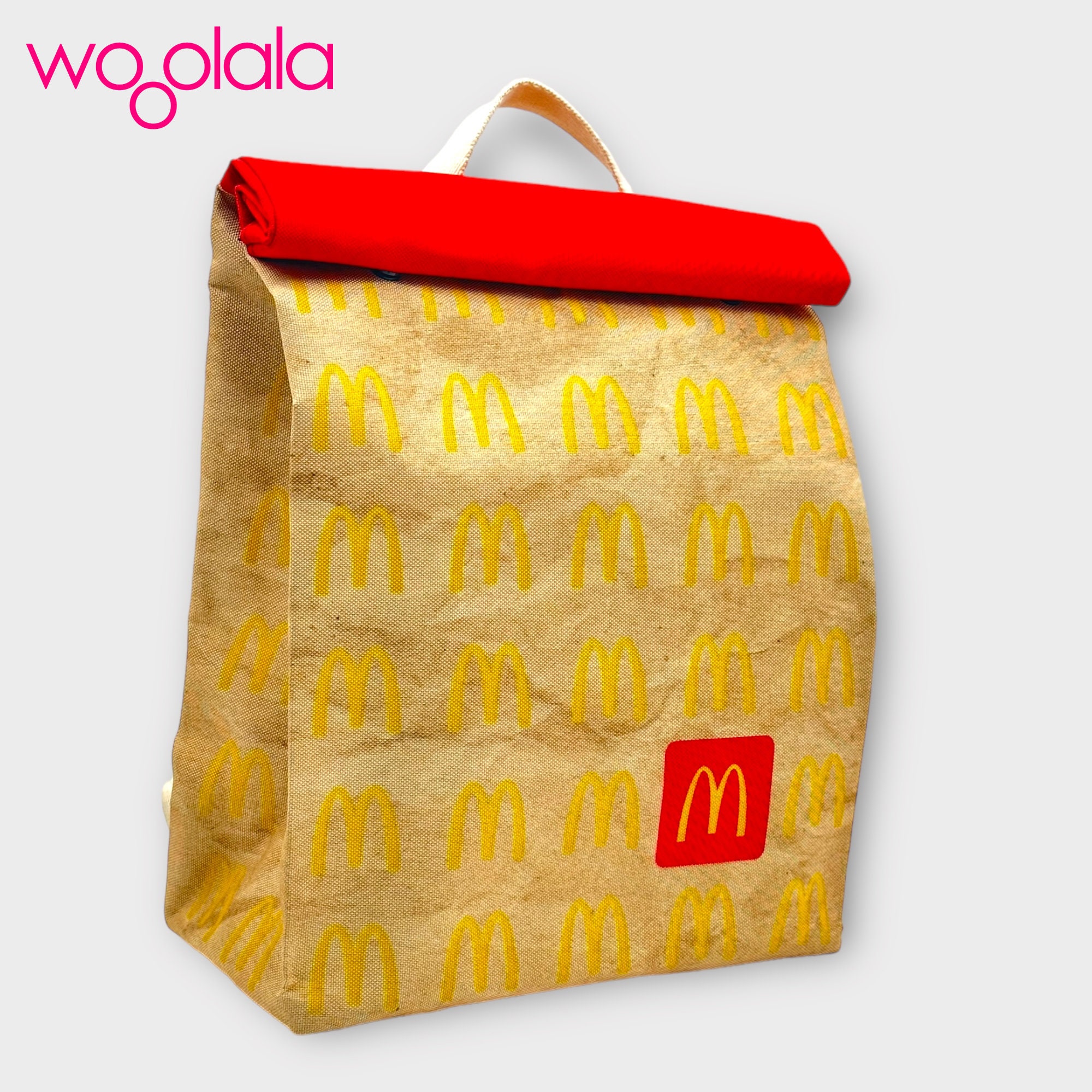 Quirky Mcdonald's Mac Fast Food Small Logo Backpack and Sling Crossbody ...