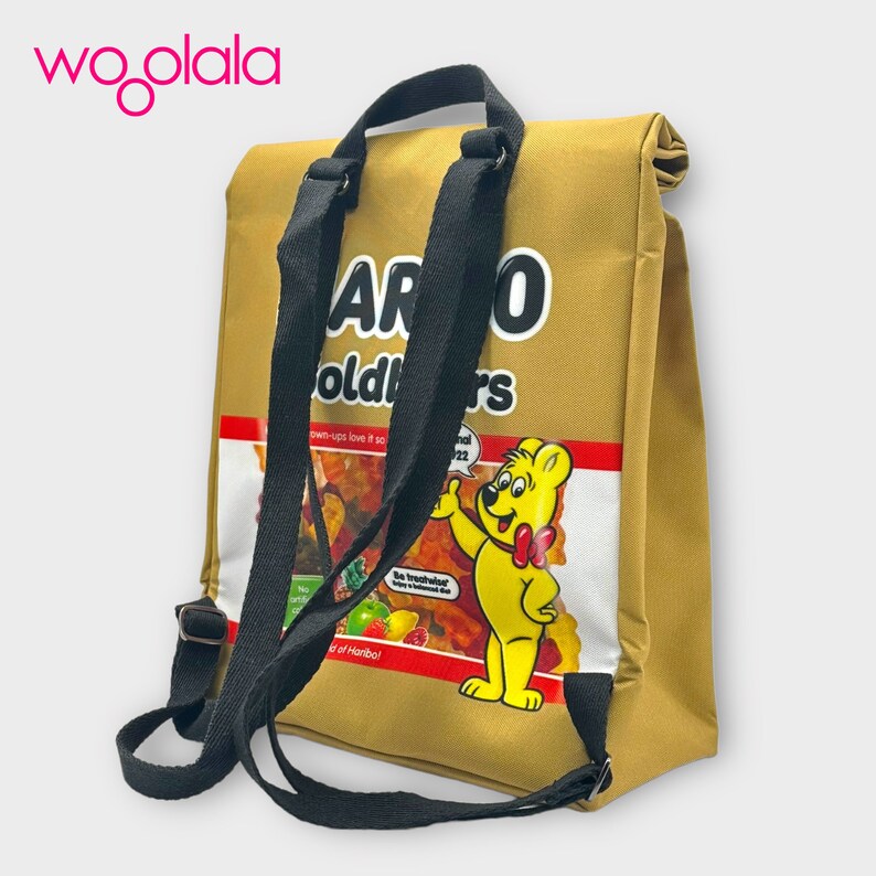 Quirky Haribo Gummi Gummy Bears Goldbears Backpack and Sling Crossbody ...
