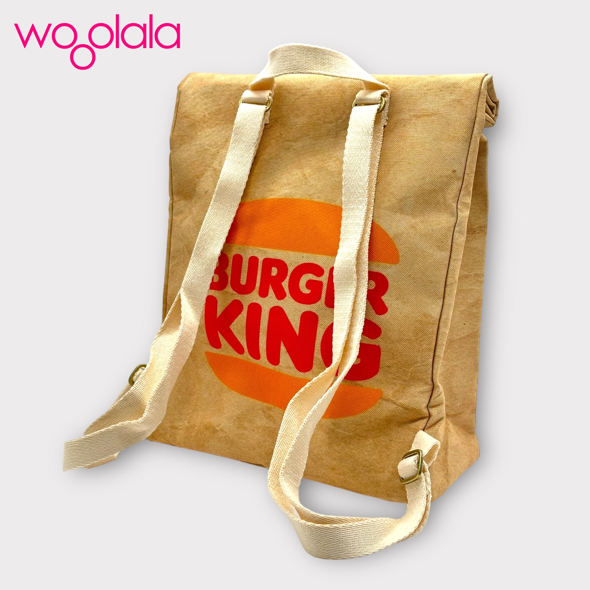Quirky Burger King Fastfood Backpack and Sling Crossbody Bag for Man ...