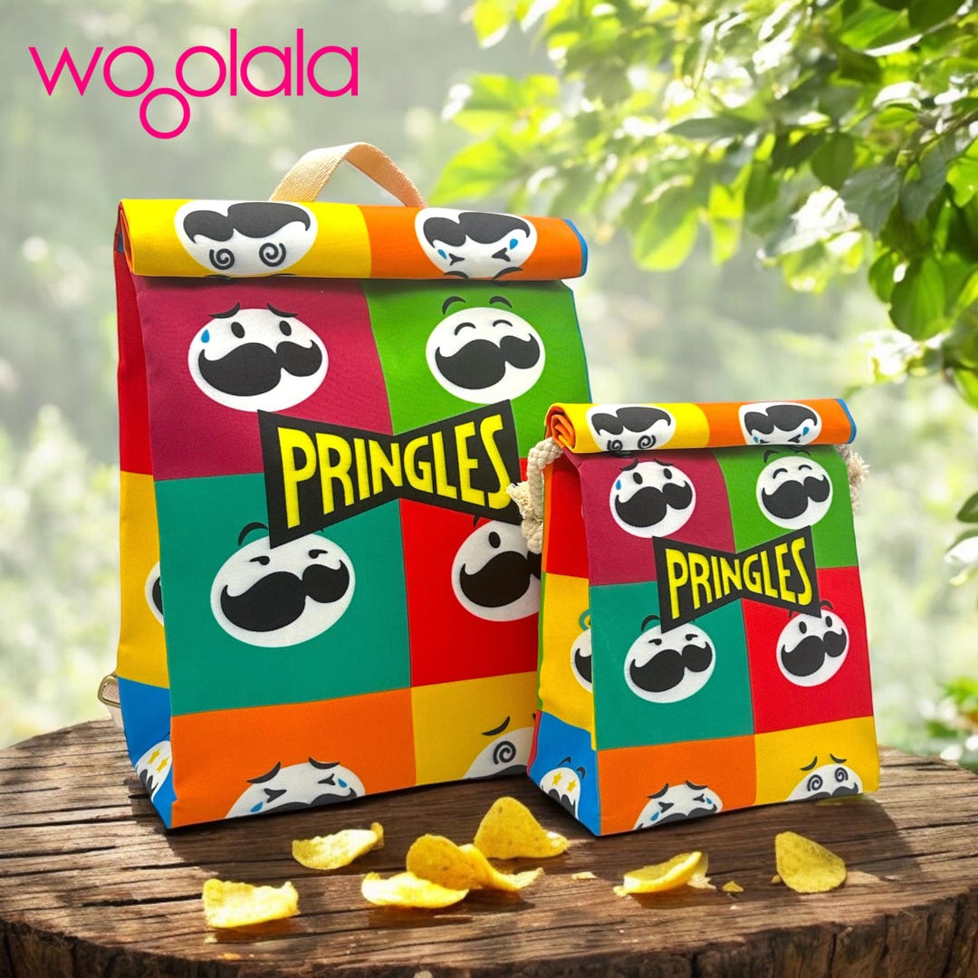 Quirky Pringles Potato Chips Snack Backpack and Sling Crossbody Bag for ...