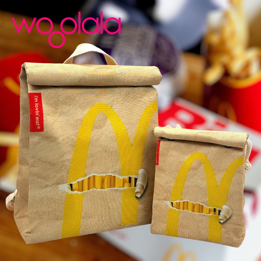 Quirky Mcdonald's MCD Fast Food Backpack and Sling Crossbody Bag for ...