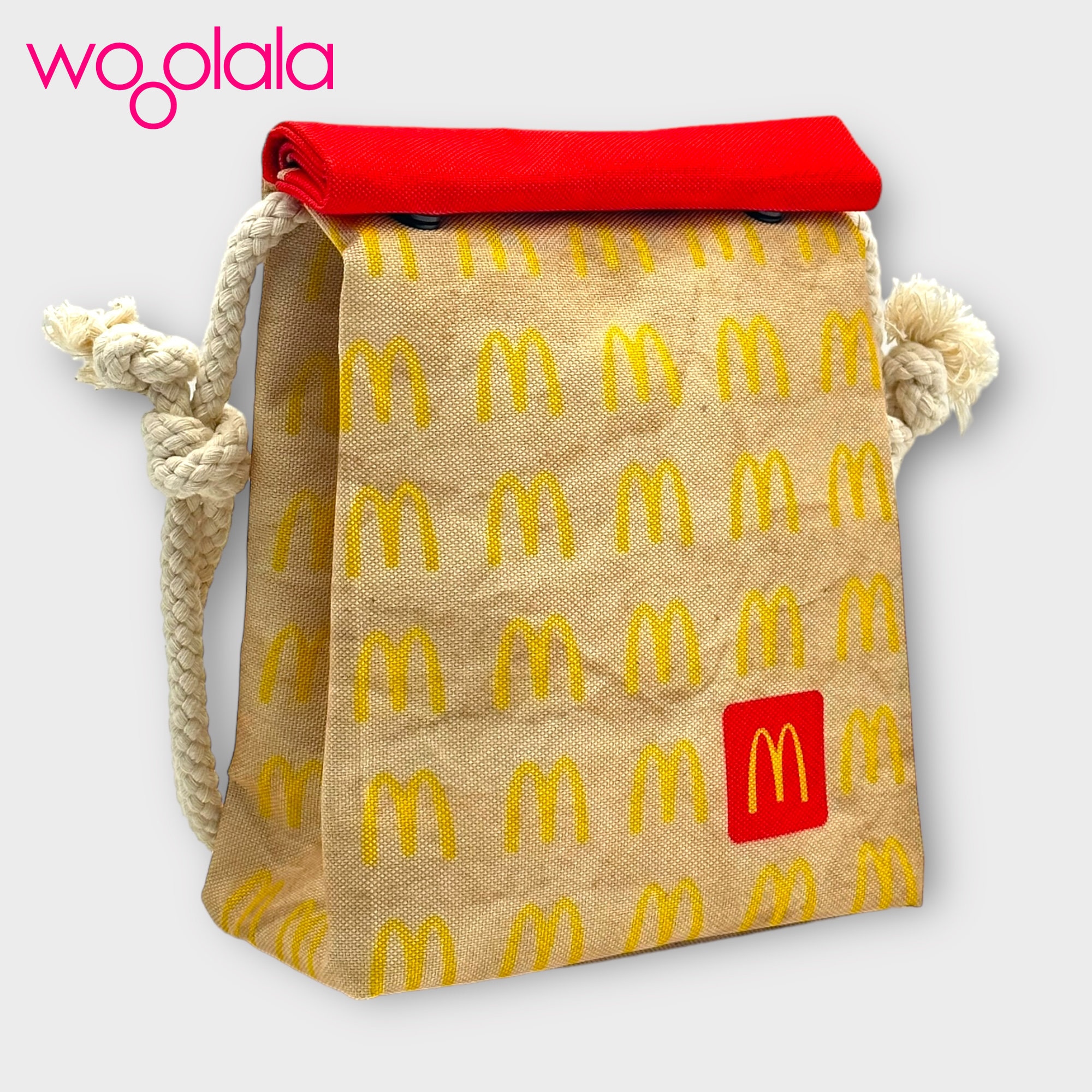 Quirky Mcdonald's Mac Fast Food Small Logo Backpack and Sling Crossbody ...