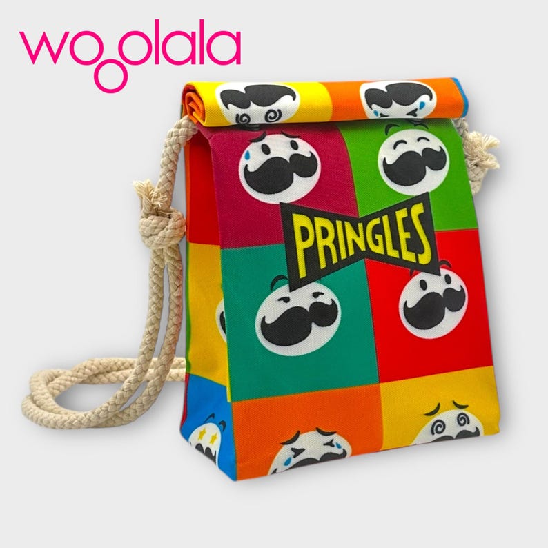 Quirky Pringles Potato Chips Snack Backpack and Sling Crossbody Bag for ...