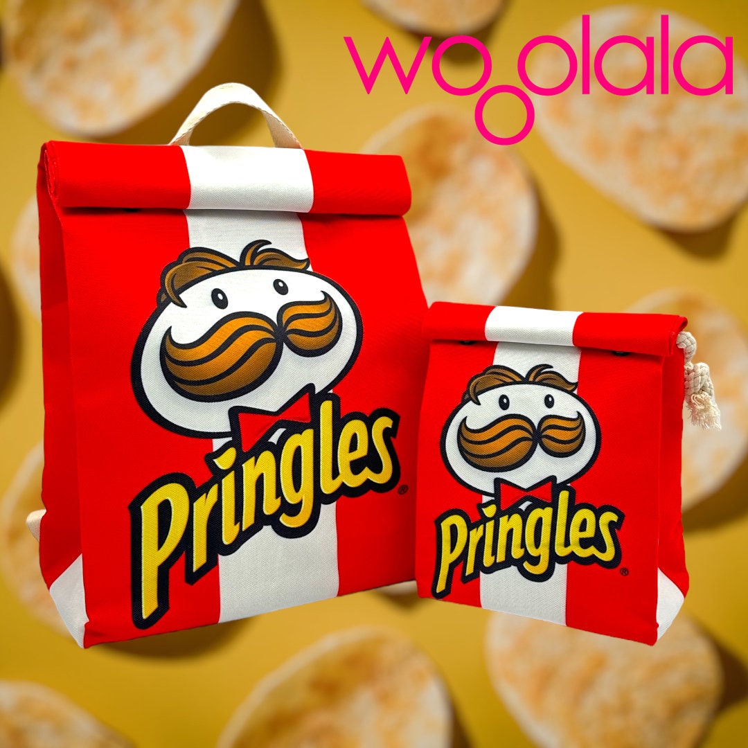 Quirky Pringles Potato Chips Backpack and Sling Crossbody Bag for Man ...