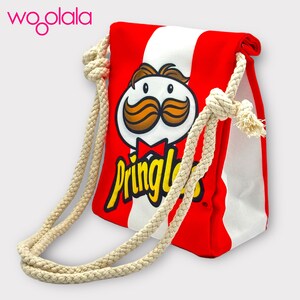 Quirky Pringles Potato Chips Backpack and Sling Crossbody Bag for Man ...