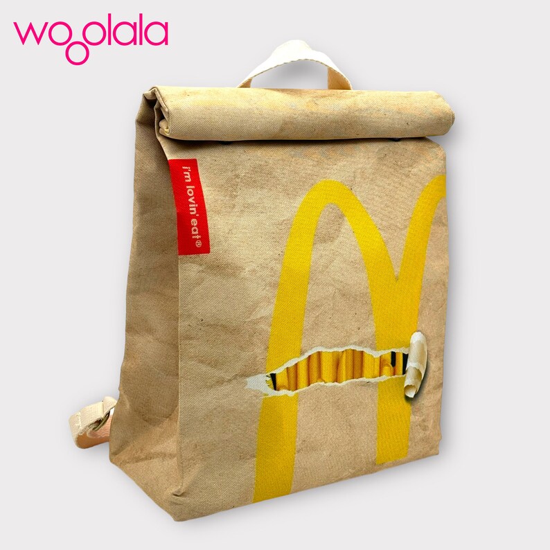 Quirky Mcdonald's MCD Fast Food Backpack and Sling Crossbody Bag for ...
