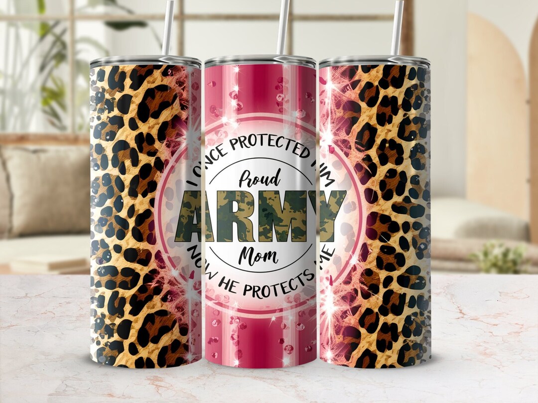 Army Mom 20 Oz Tumbler Sublimation Designs, Tumbler Wrap, PNG, Military ...