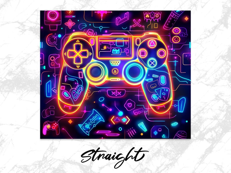 Neon Gamer Controller 20 Oz Skinny Tumbler Wrap PNG Sublimation Design ... Neon Gamer Controller 20 Oz Skinny Tumbler Wrap PNG Sublimation Design ...