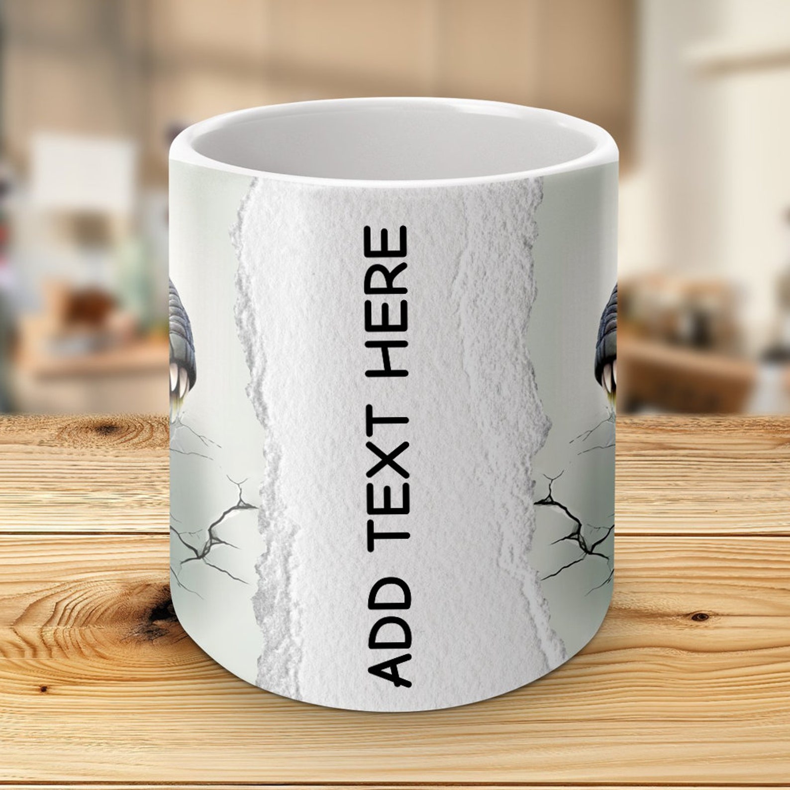 Personalized 3D T-rex Dinosaur Mug Wrap Sublimation Design (digital ...