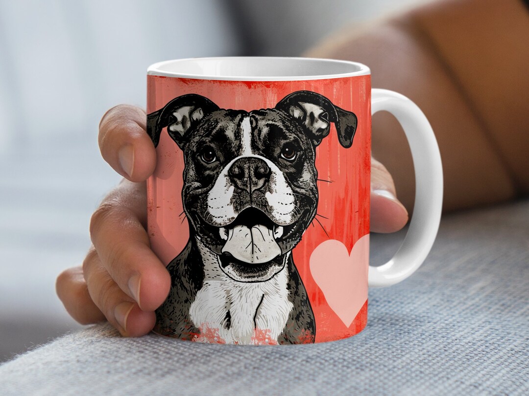 Boxer Dog Mug Wrap, Personalized Mug, Sublimation Design, Custom Mug ...