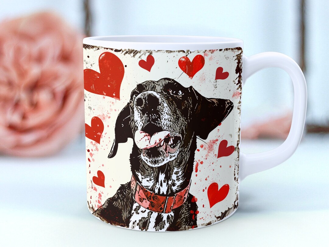 German Pointer Dog Mug Wrap, Personalized Mug, Sublimation Design ...